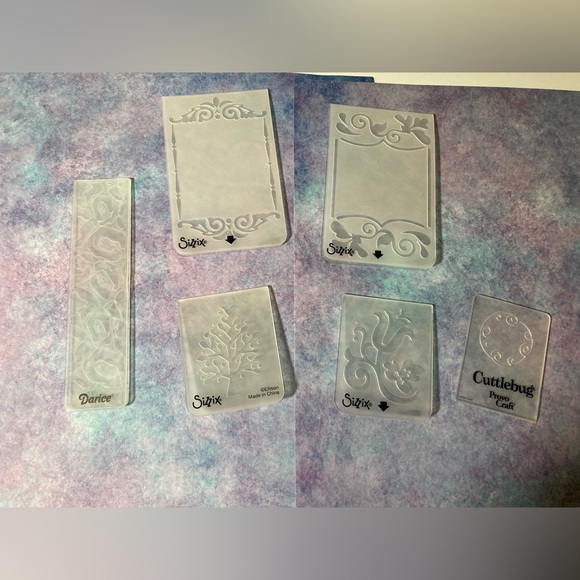Sizzix& Cuttlebug & Darice embossing folders | Art | 6 Mini Sizzix And ...